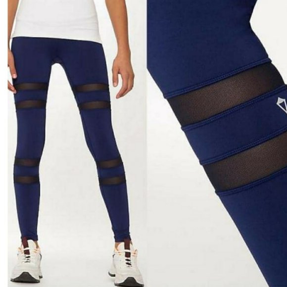 Ivivva | Bottoms | Ivivva Rhythmic Tight Mesh Stripe Velvety Blue True ...